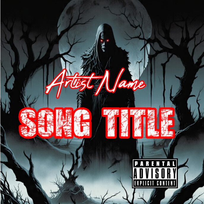 Black Horror Album Cover Album Cover Template | PosterMyWall