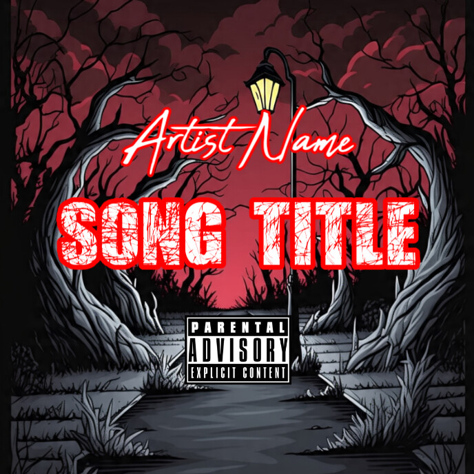 Black Horror Album Cover Album Cover Template | PosterMyWall