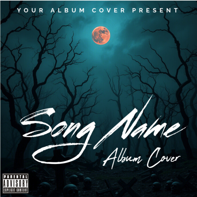 Black Horror Album Cover Template | PosterMyWall