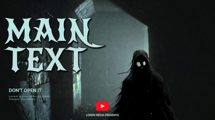 Black Horror Movie Promotion YouTube Thumbnail Template | PosterMyWall
