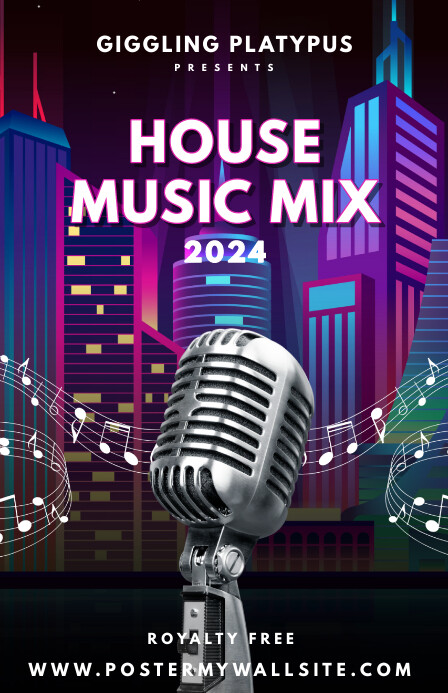 Black House Music Mix Tabloid Template | PosterMyWall