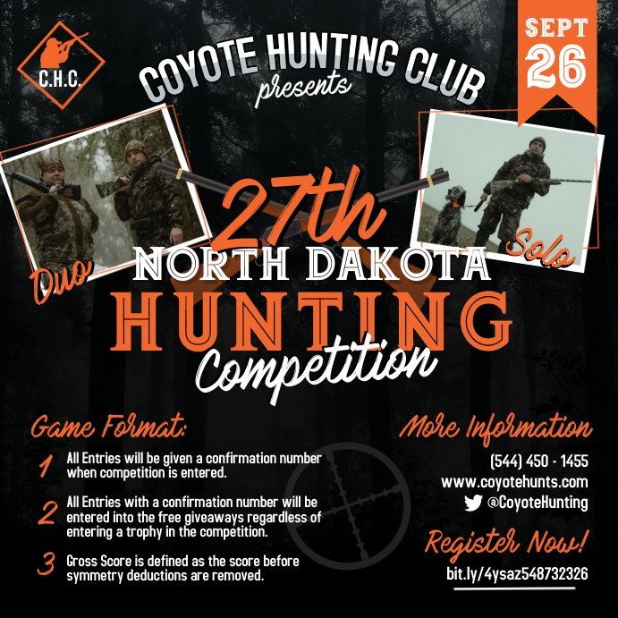Black Hunting Competition Instagram Post Temp Template | PosterMyWall