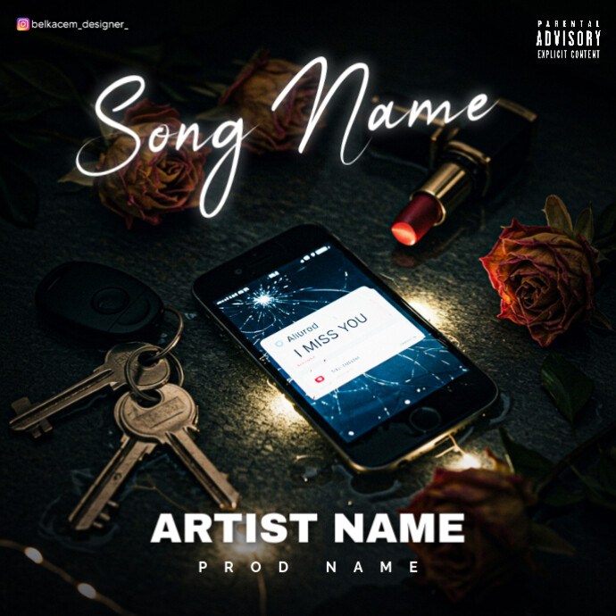 Copy of Black I Miss You Album Cover | PosterMyWall