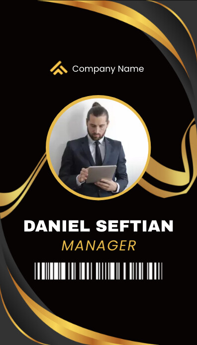 Copy of Black Id Card Tempate Business Card | PosterMyWall