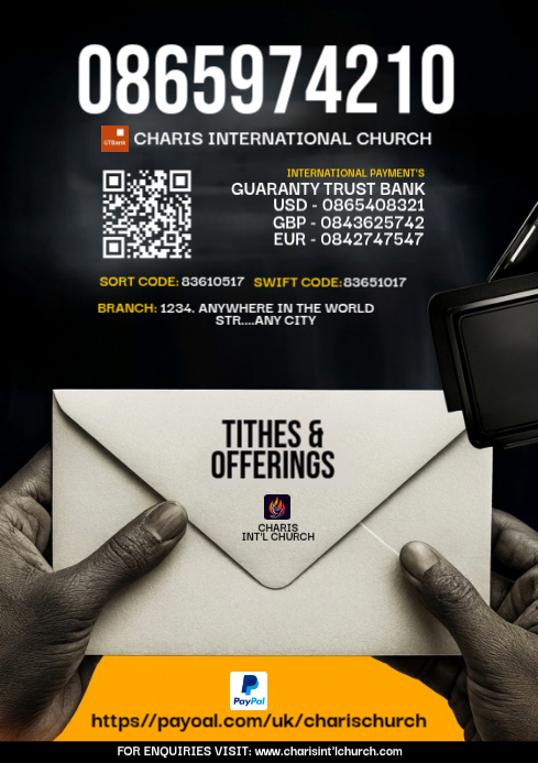 Black Illustrative Church Tithes And Offerings Flyer - Secure Donation ...