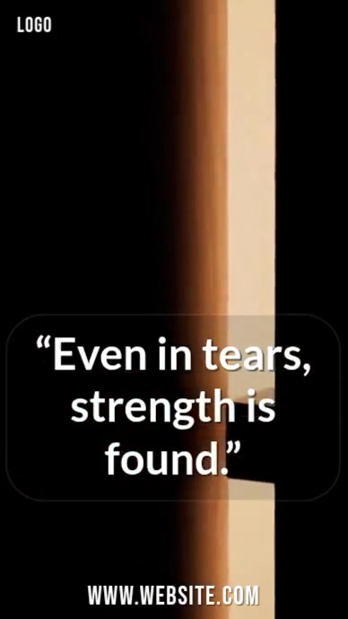 Plantilla de Black Illustrative Emotional Strength Video Template ...