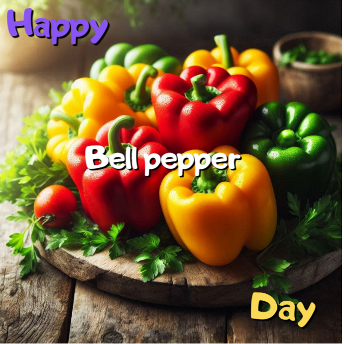 Plantilla de Black Illustrative Happy Bell Pepper Day Instagram Post ...