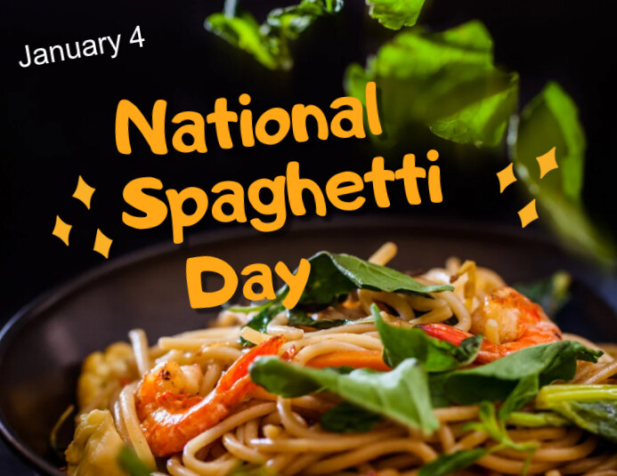 Copy of Black Illustrative Happy National Spaghetti Day: Share The Love ...