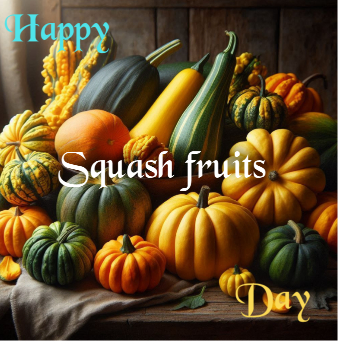 Black Illustrative Happy Squash Fruits Day Instagram Post Template ...