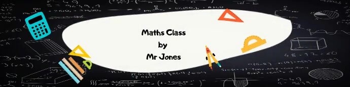 Black Illustrative Maths Google Classroom Ba Template | PosterMyWall