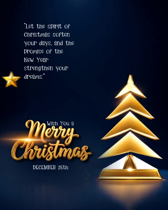 Black Illustrative Merry Christmas Greeting Card Design Instagram ...