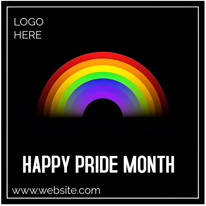 Copy of Black Illustrative Pride Month Poster Instagram Post | PosterMyWall