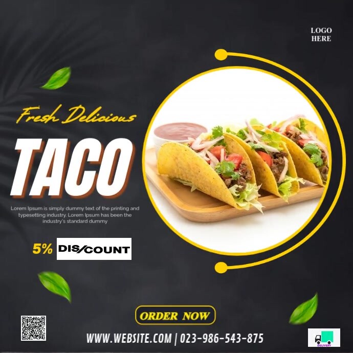 Copy of Black Illustrative Taco Tuesday Food Template Video Instagram ...