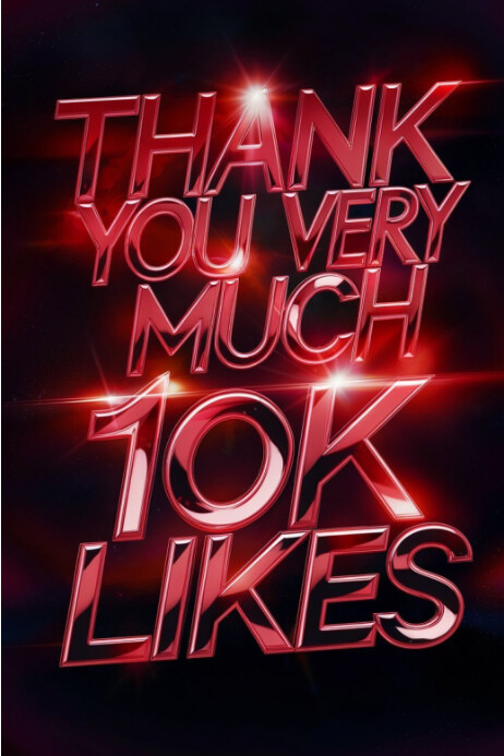 Black Illustrative Thank You Very Much For 10 Template | PosterMyWall