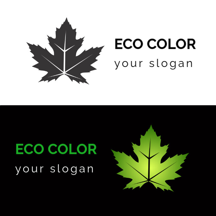 Black Ilustratif Eco Logo Template | PosterMyWall