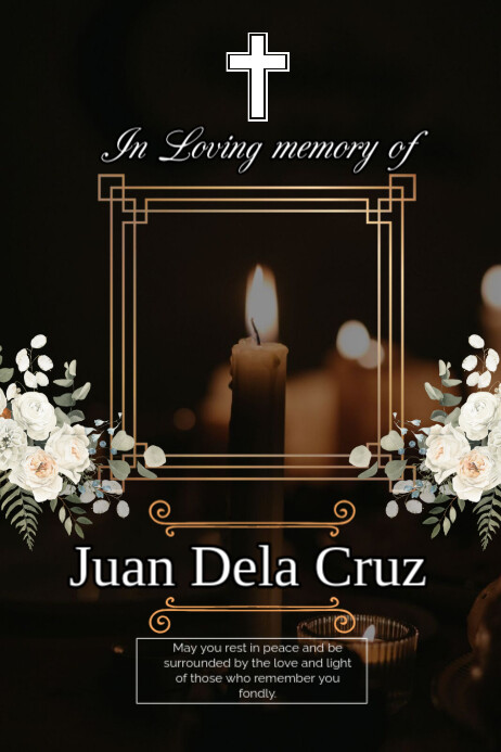 Black In Loving Memory Poster Template | PosterMyWall