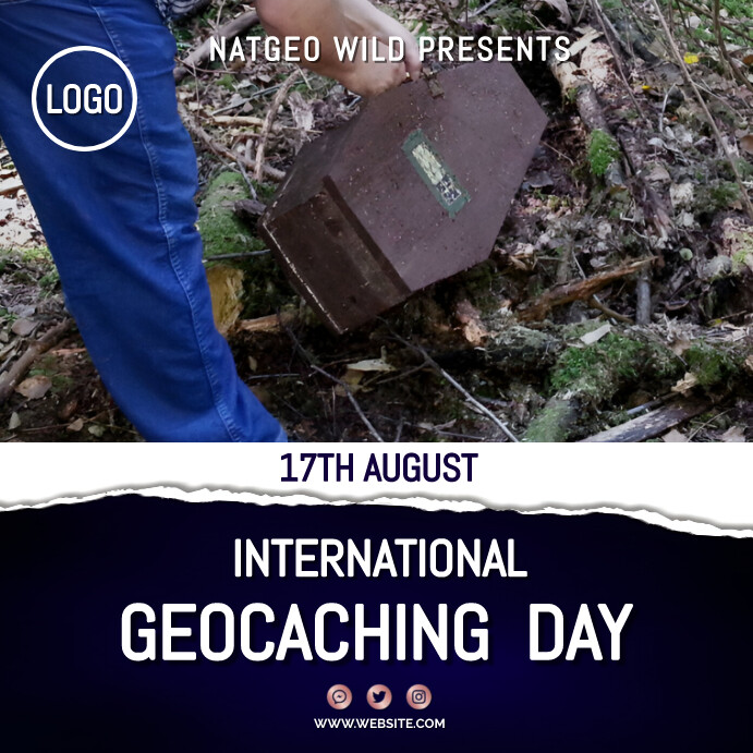 Black International Geocaching Day Instagram Template | PosterMyWall