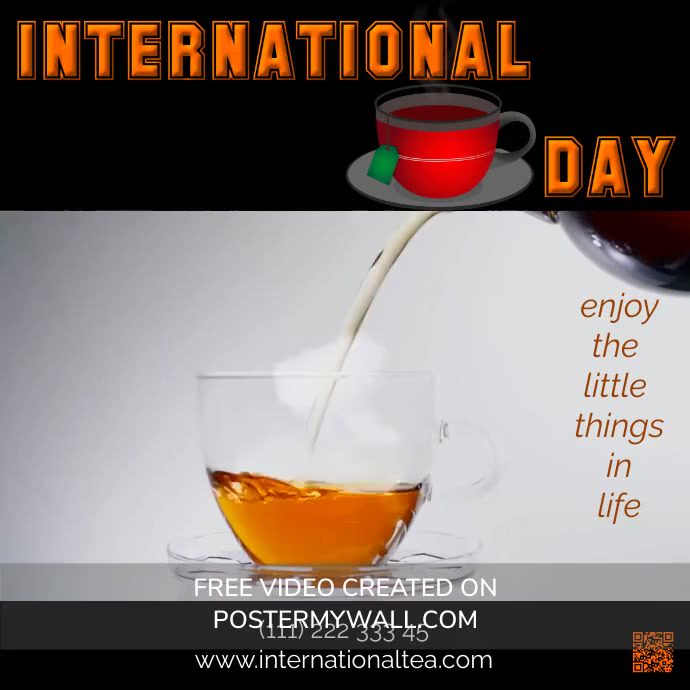 Black International Tea Day Instagram Post Template | PosterMyWall