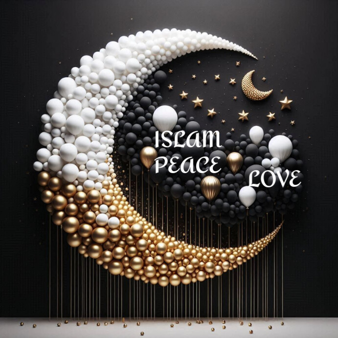 Plantilla de Black Islamic Moon Instagram Post | PosterMyWall