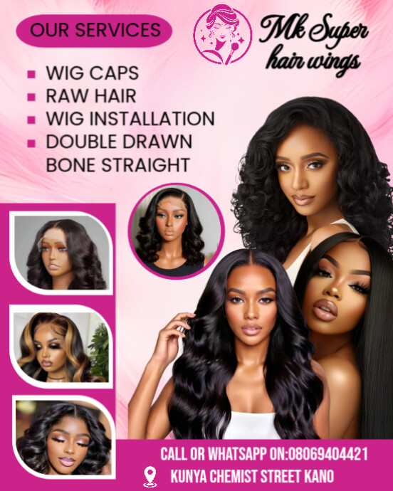 Black Joyful "special Hair & Wig Birthday Sale Poster Template ...