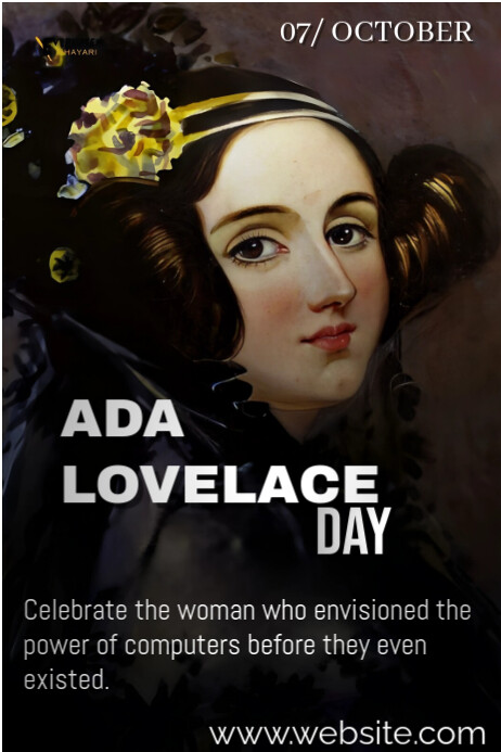 Copy of Black Joyful Ada Lovelace Day Poster | PosterMyWall