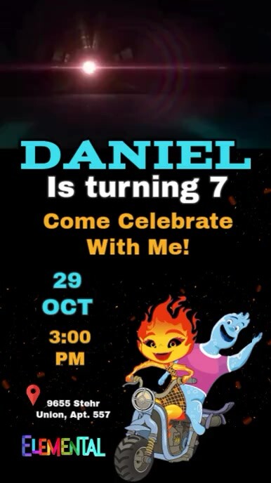 Black Joyful Animated Elemental Invitation With Video Instagram Reel ...