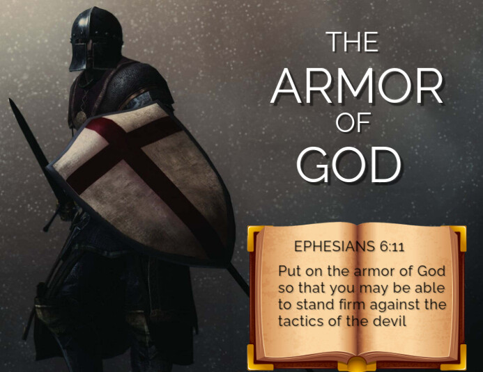Copy of Black Joyful Armor Of God Church Theme Flyer (us Letter ...