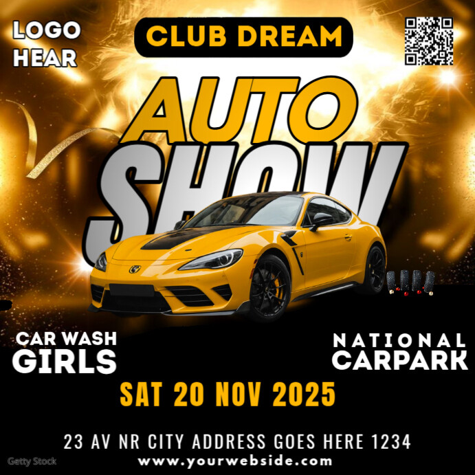 Black Joyful Auto Show Instagram Post Instagram Post Templat | PosterMyWall
