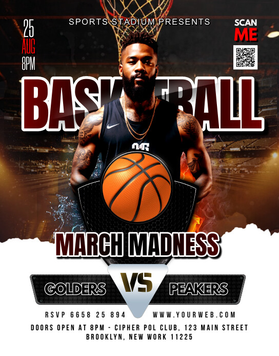 Copia de Black Joyful Basketball Matchday Flyer Poster | PosterMyWall
