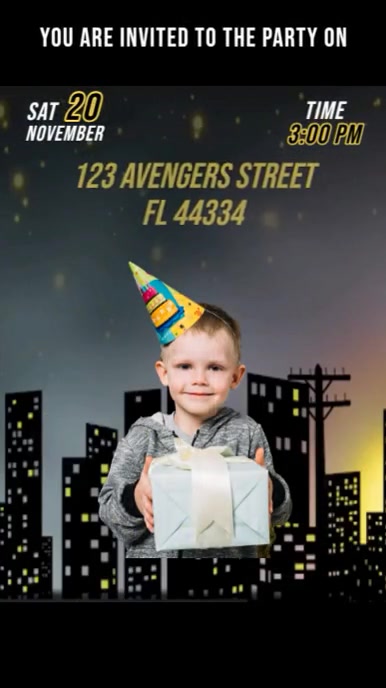 Black Joyful Batman Theme Birthday Digital Di Template | PosterMyWall