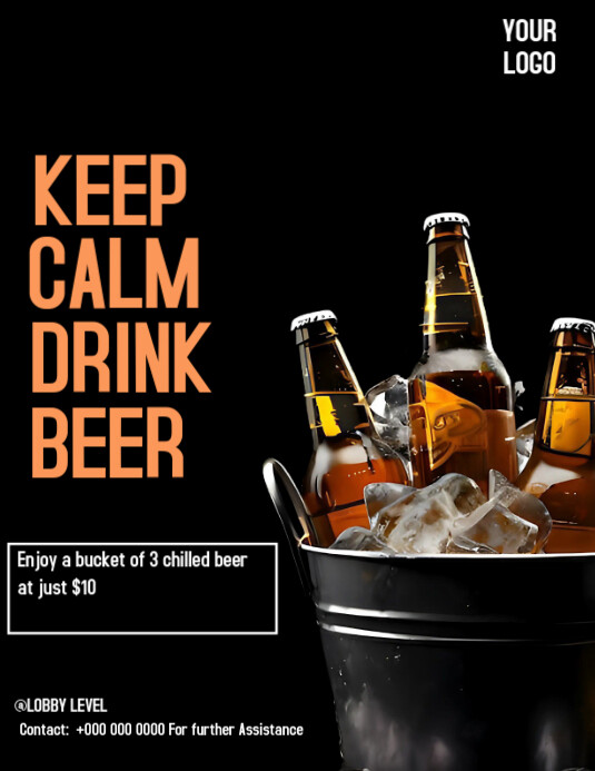 Plantilla de Black Joyful Beer Promotion/ Beer Company Flyer Design ...