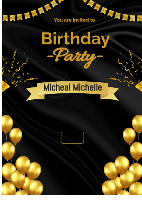 Black Joyful Birt hA5 Template | PosterMyWall