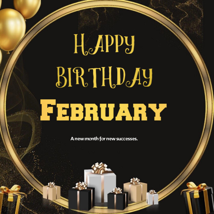 Black Joyful Birthday Card Logo Template | PosterMyWall