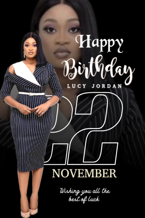Black Joyful Birthday Flyer Poster Template | PosterMyWall