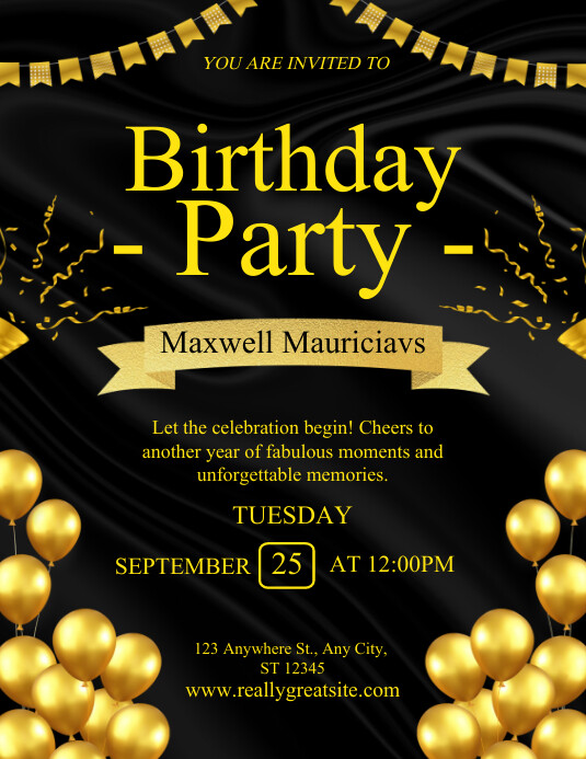 Printable Birthday Party Invitation Postcards Birthday Party