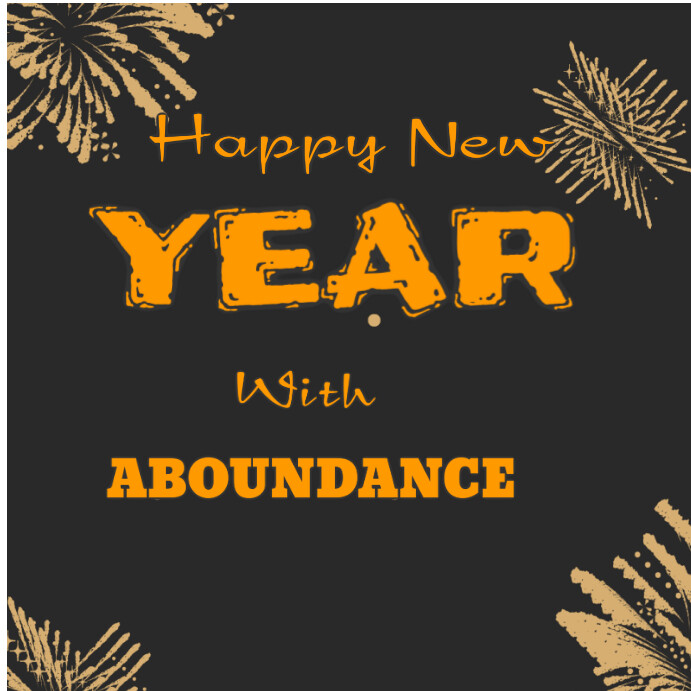 Black Joyful Black And Gold Happy New Year With Aboundance Instagram ...