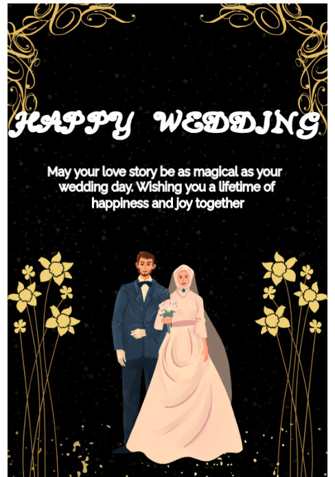Happy wedding Template | PosterMyWall