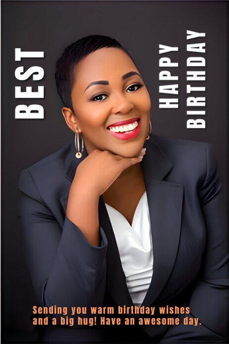 Black Joyful Black Background Pastel Happy Bi Templat | PosterMyWall