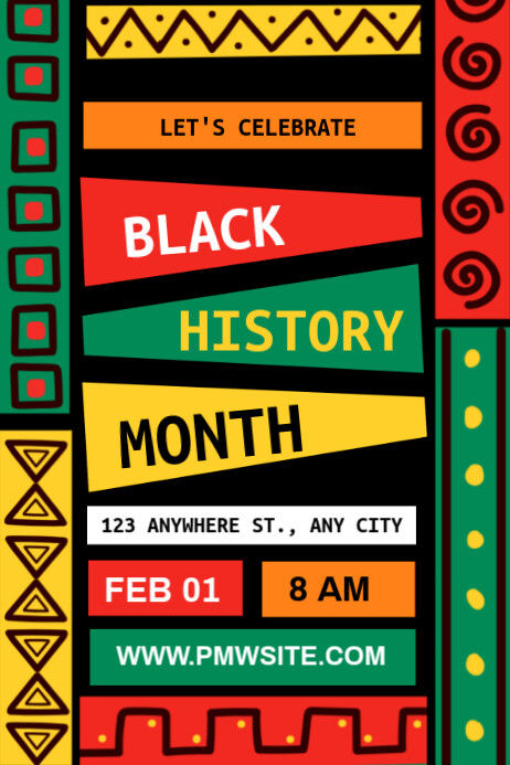 Black Joyful Black History Day Poster Template | PosterMyWall