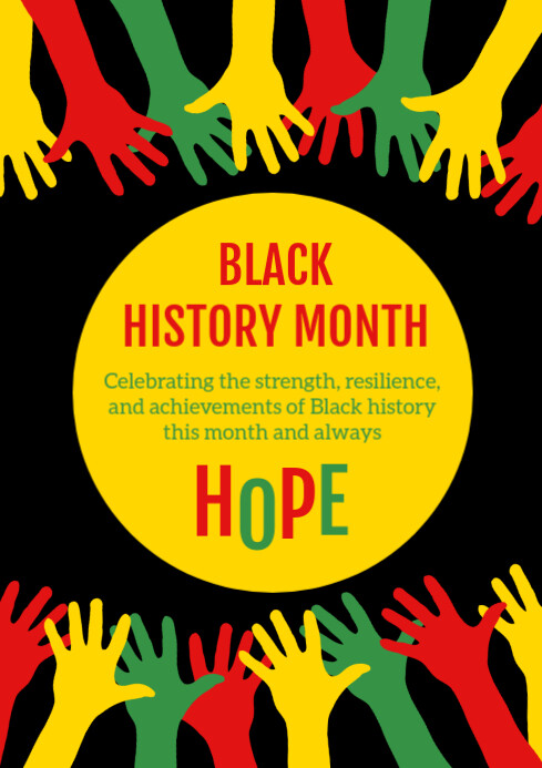 Black Joyful Black History Month A4 Template | PosterMyWall