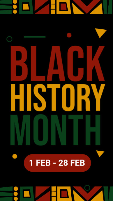 Black Joyful Black History Month Digital Display (9:16) Template ...