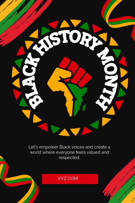 Black Joyful Black History Month Poster Template | PosterMyWall