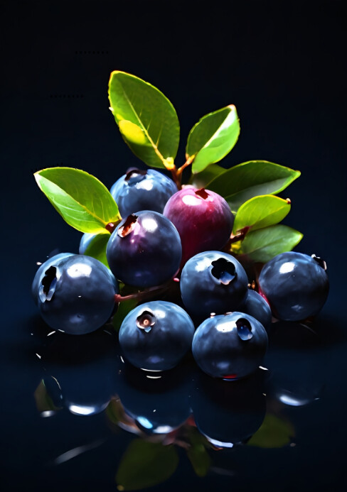 Black Joyful Blueberries In The Abyss A5 Template | PosterMyWall