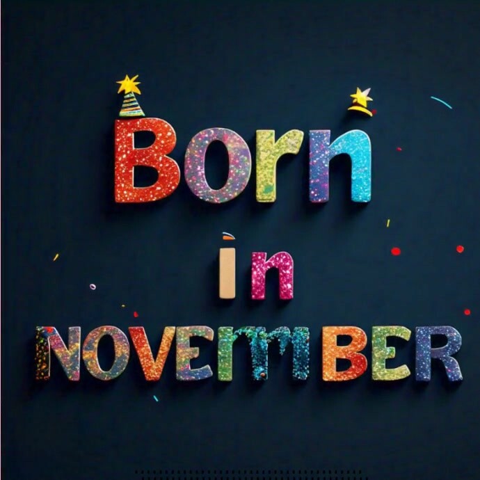 Black Joyful Born In November Celebrants Instagram Post Template ...