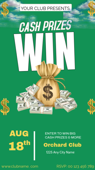 Black Joyful Cash Prize Instagram Story Template | PosterMyWall