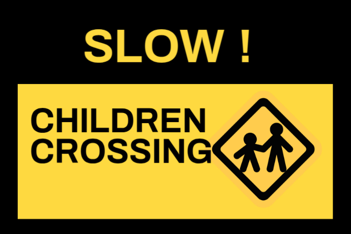 Black Joyful Caution And Warning Signal Label Template | PosterMyWall