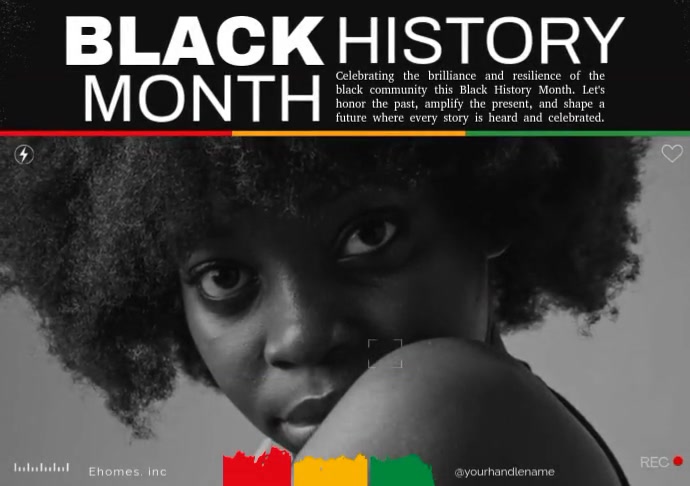 Black Joyful Celebrating Black History Month A4 Template | PosterMyWall