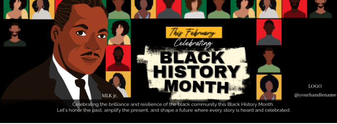 Black Joyful Celebrating Black History Month February Facebook Cover ...
