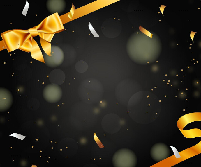 Black Joyful Celebration Background Medium Rectangle Template ...