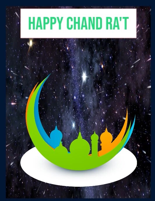 Black Joyful Chand Ra't Flyer (us Letter), eid mubarak, Template ...